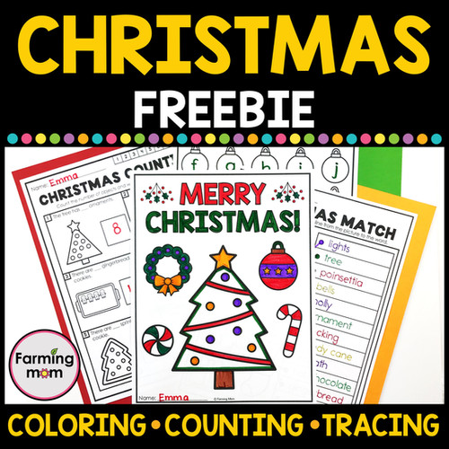 Christmas Coloring Pages Free Printable Worksheets | Farming Mom