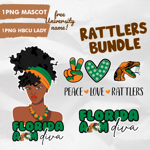 Florida A&M | Rattlers Mascot, Lady and Name| PNG | Instant Download ...
