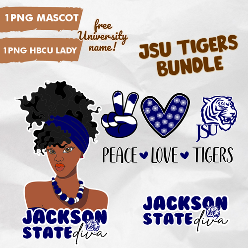 Jackson State | Tigers Mascot, Lady and Name| PNG | Instant Download ...