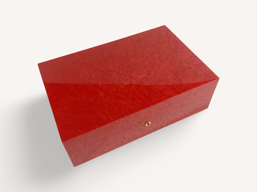 Triade Origin Colorful Red Birds Eye Maple Cigar Humidor 100