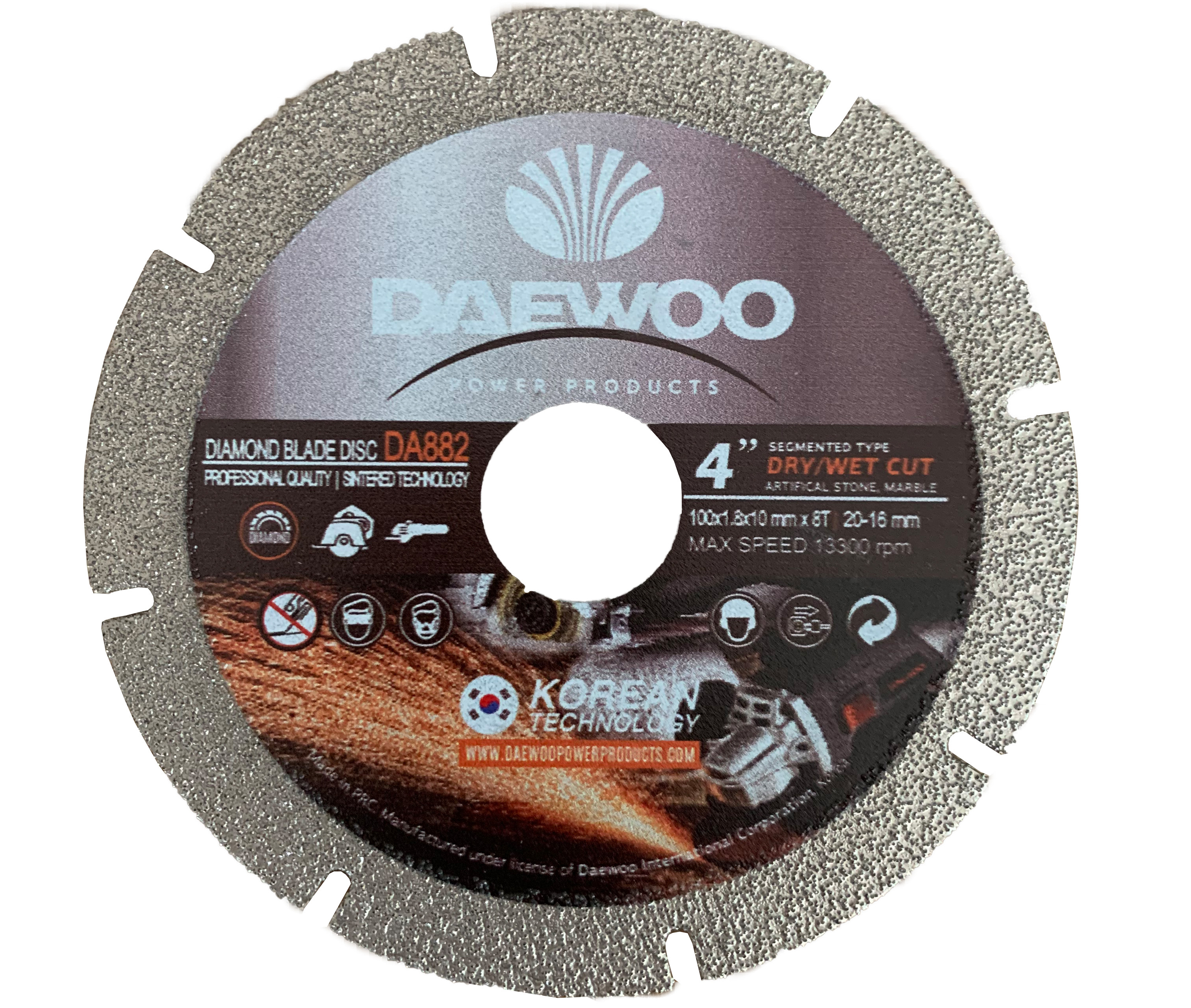 DAEWOO DA882 4” Artificial Stone Diamond Cutting Blade