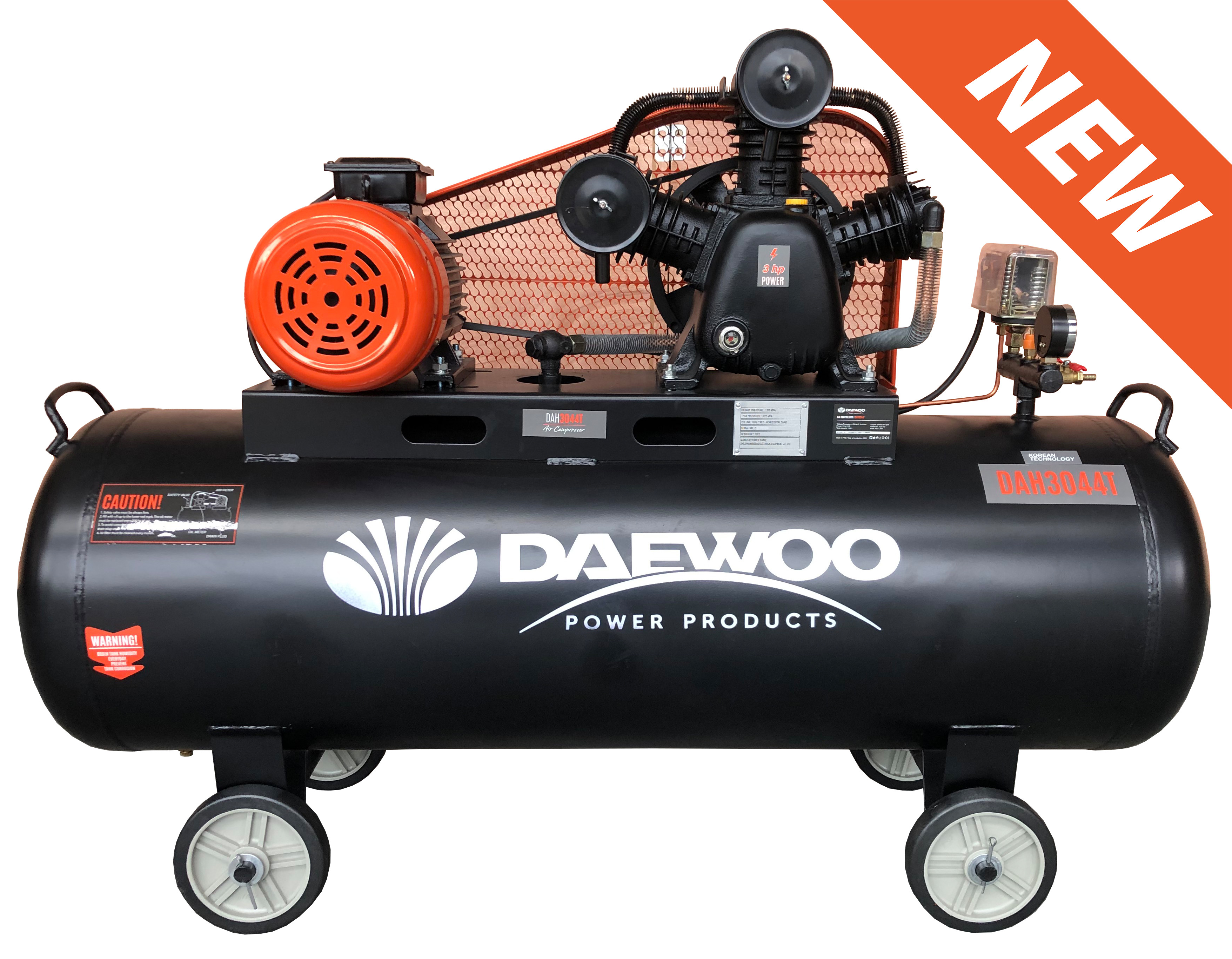 DAEWOO DAH3044T 3HP 160 Liter Air Compressor