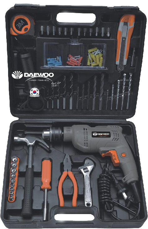 DAEWOO 13mm Electric Impact Drill Kit Set