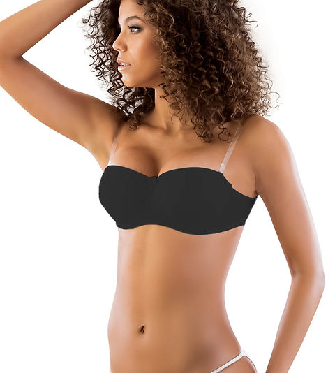 clear back strapless bra