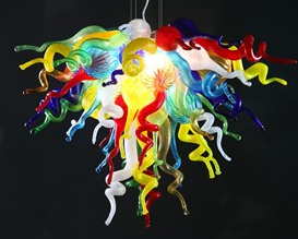 Blown Glass Art CSEA ANEMONE Multi-Color Chandelier 4ft X 6Ft | Romance ...