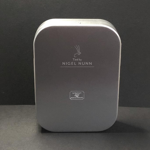4" silver flat foam engraved fly box | Nigel Nunn Flies