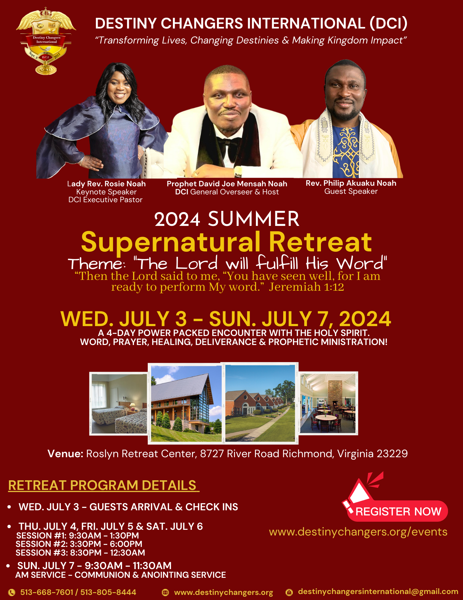 DCI Summer Supernatural Retreat | Destiny Changers Int