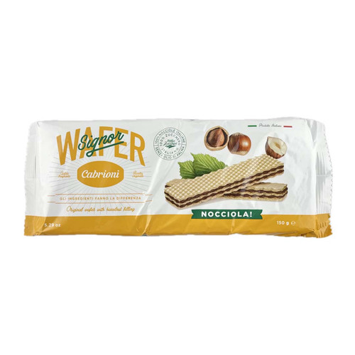 Cabrioni Wafer bar Hazelnut – No palm oil 150gr | Markatone