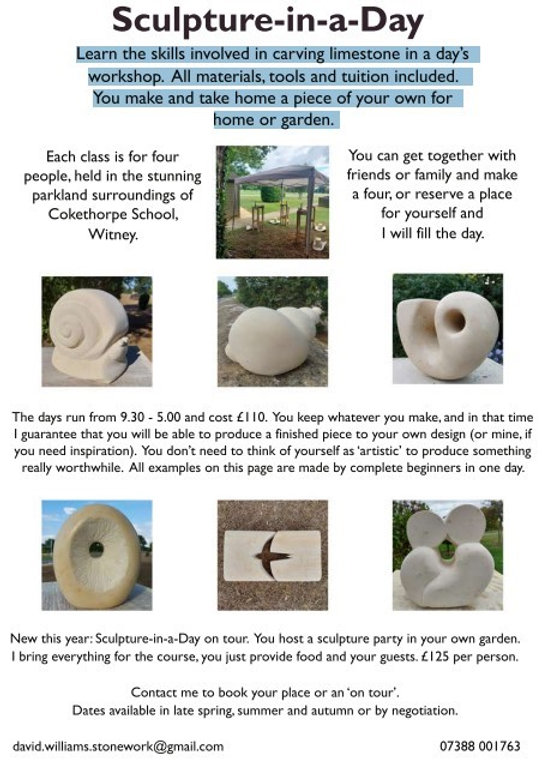 Sculpture-in-a-day workshops