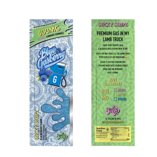 Blue Gasberry Sticky Stripz Gummy | Cigalar