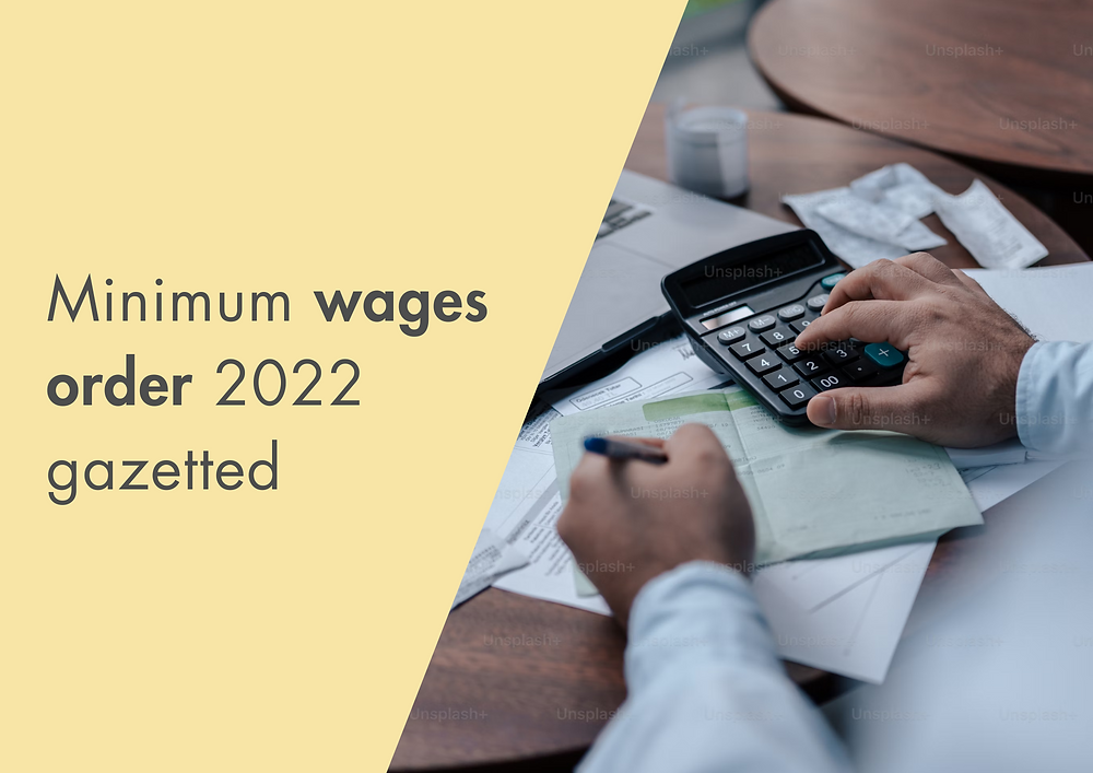 Minimum Wages Order 2022 Gazetted