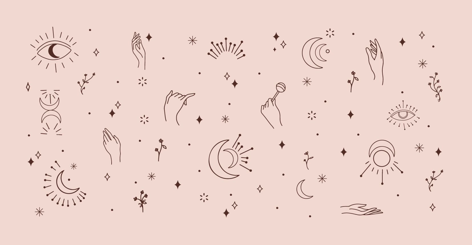 Art & Collectibles Lock Screen Image Background Hand Drawn Leaves Boho ...