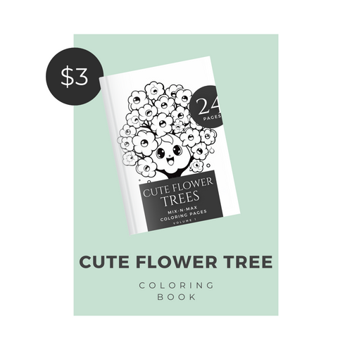 Cute Flower Tree Printable Coloring Book | The Craft Paintery