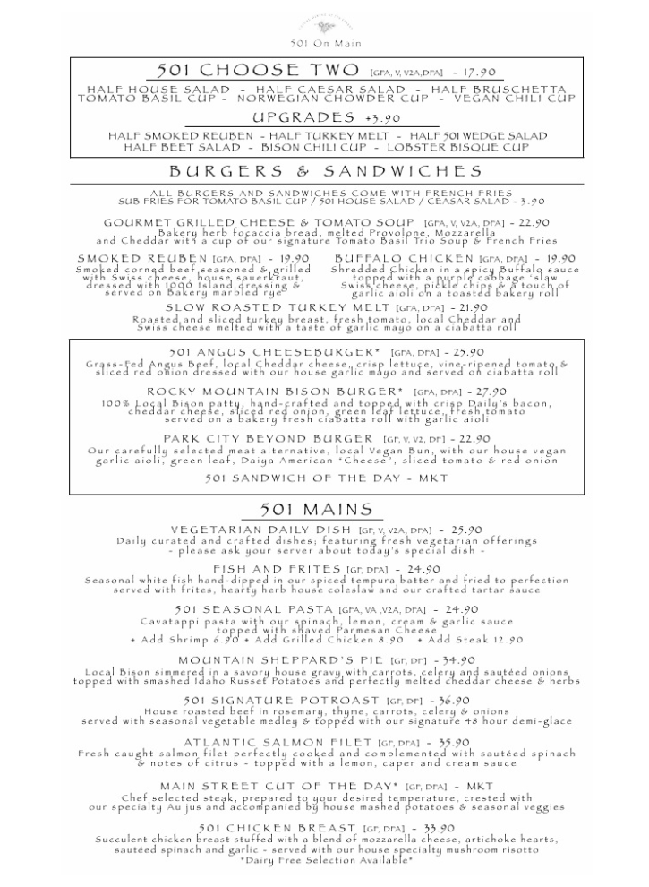 Menu | 501 On Main | PC, UT