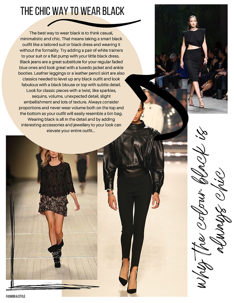 Why the colour black is always chic...