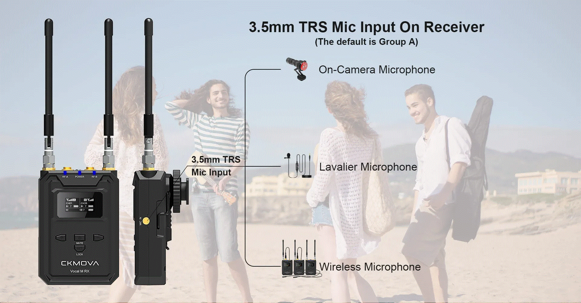 Vocal M V2 UHF 2-Person Wireless Microphone with Recorder | swit