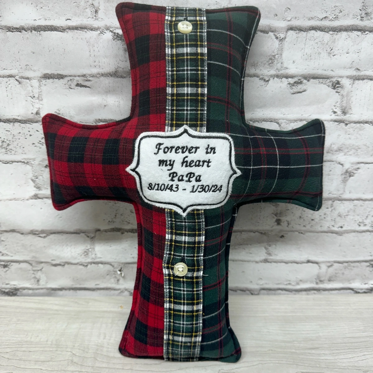 Memory Cross Made from a loved ones shirt who has passed | Sunny Day ...