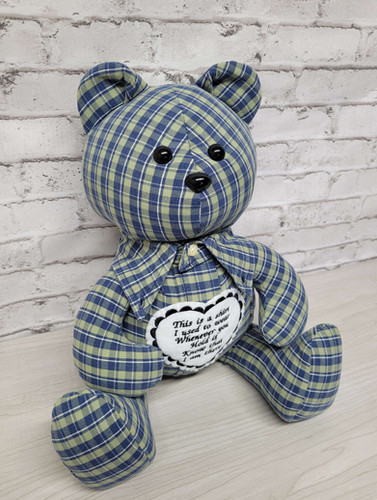 Cute Memory Bear made from a loved ones shirt | Sunny Day Stitches