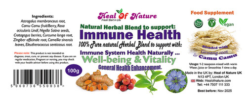 Immune Health Natural Support - Herbal Blend Powder | Heal Of Nature