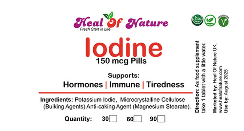 Iodine Tablets 150 mcg - Supports Immune - Hormones & Tiredness | Heal ...