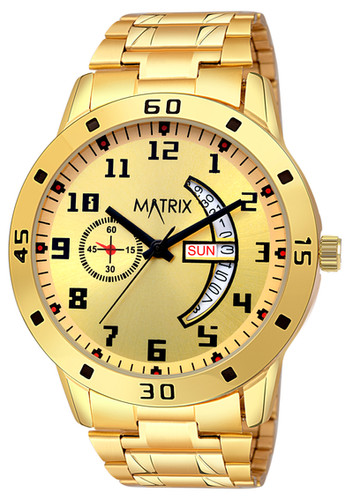 Matrix Gold Edition Analog Day& Date Watch For Men | Matrix Timepiece