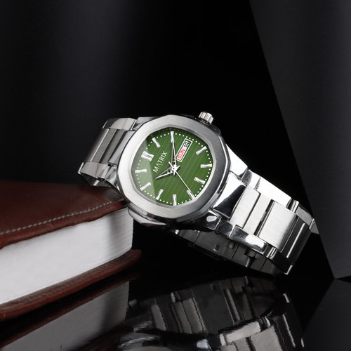 Matrix Octave Day & Date Stainless Steel Strap Watch | Matrix Timepiece Matrix Octave Day & Date Stainless Steel Strap Watch | Matrix Timepiece