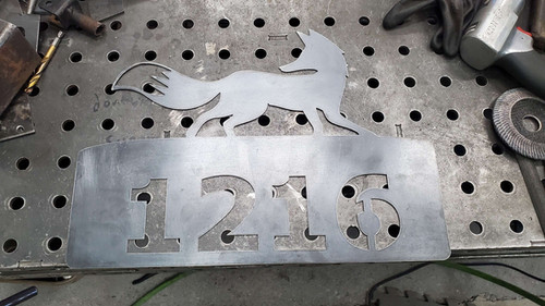 Custom address number sign. | Metal Fabcreations