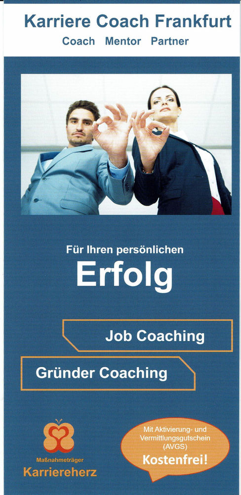 Flyer Karriere Coaching Frankfurt