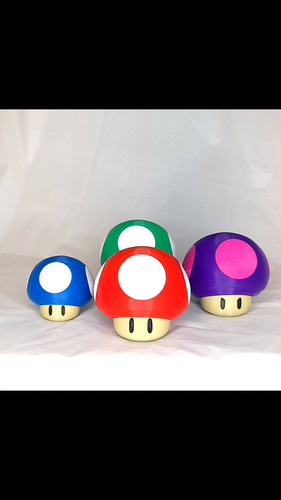 3D Printed Nintendo Mushrooms - Super Mario Home Decor and Collectibles ...