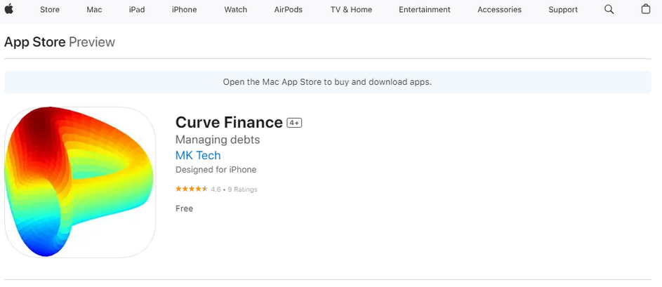 Beware: Counterfeit Curve Finance App Surfaces on Apple Store