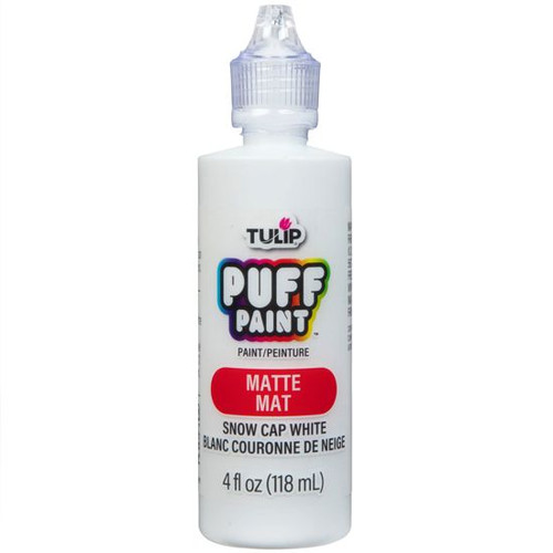 Tulip Puff Paint Matte Snow Cap White 4 fl. oz. | Throw Dat