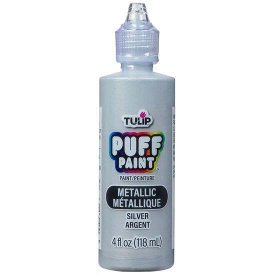 Tulip Puff Paint Metallic Silver 4 fl. oz. | Throw Dat