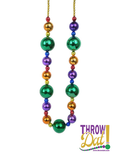 Rainbow Scattered Large Puff Bead (6 Pieces) | Throw Dat