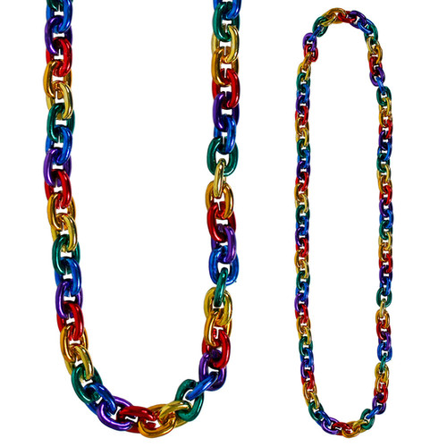 36" Large Rainbow Chain Bead (6 Pieces) | Throw Dat
