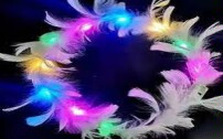 LED Feathered Headband (12 Pieces) | Throw Dat