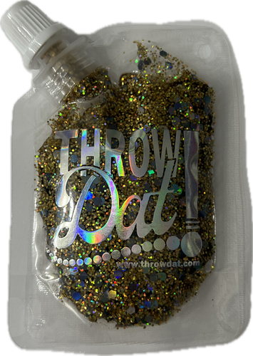 Body Glitter - Black & Gold - Saints ! (12 Packs Per Order) | Throw Dat