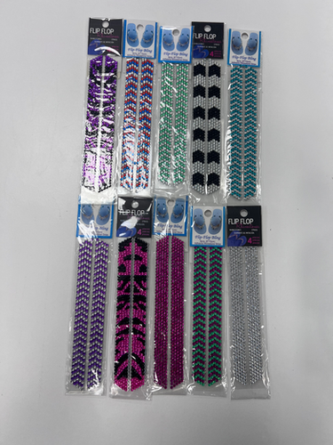 Flip Flop Rhinestone Sticky Straps (4 pieces) | Throw Dat