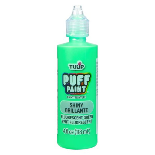 Tulip Puff Paint Shiny Fluorescent Green 4 fl. oz. | Throw Dat