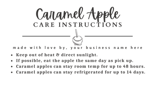 Caramel apple label (custom) | Steph's Desserts