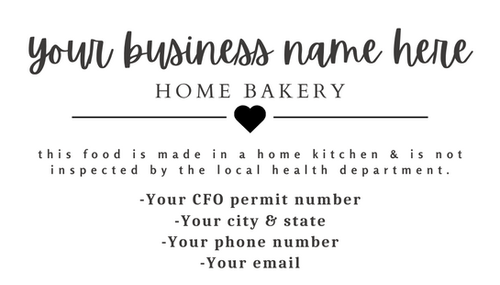 Home Baker label | Steph's Desserts