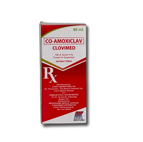 Co-Amoxiclav 125mg/31.25mg Susp 60mL (Clovimed) | ValueMed Generics