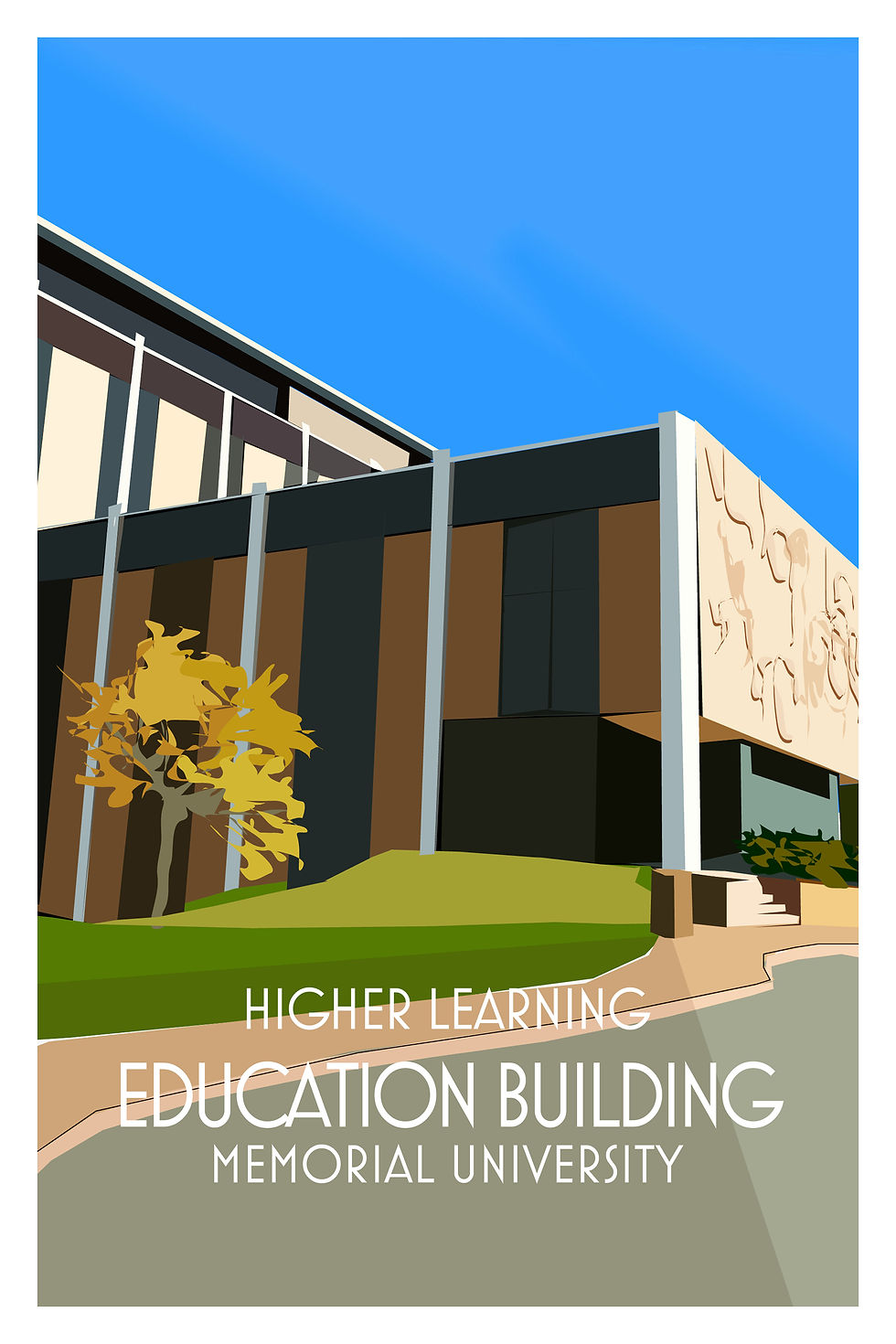 Higher Learning - Education Building - Art Poster | somegoodpaperco