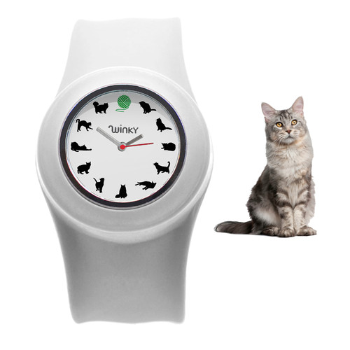 Iconic Cat (White) Slap Watch | winkydesigns