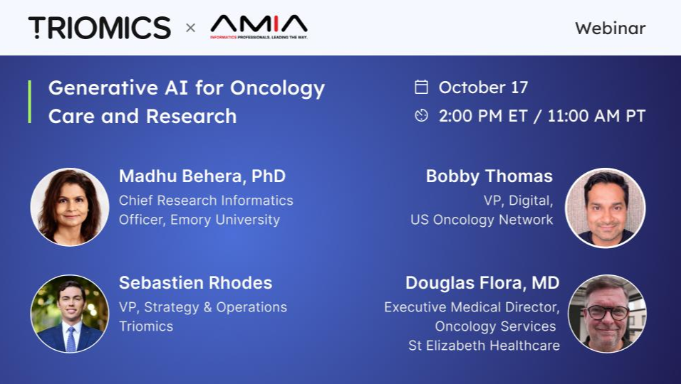 Webinar: GenAI for Oncology Care and Research