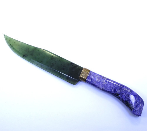 Handmade SIBERIAN CHAROITE & JADE Blade Knife RUSSIAN Dagger | ap-metals