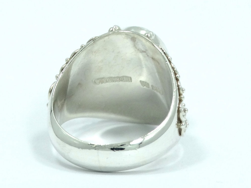 SUARTI Indonesia BA Mother of Pearl Filigree Sterling Silver Ring | ap ...