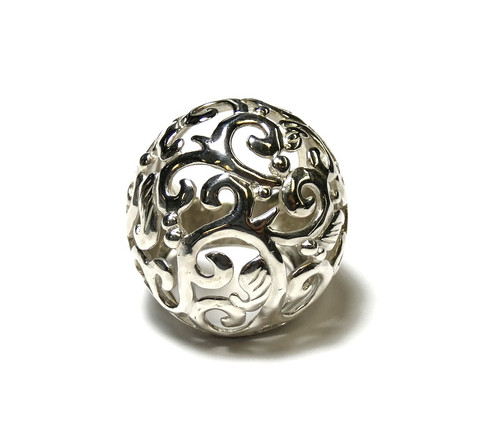 GAUDY Filigree Ivy Leaf Sterling Silver Ring s.6 | ap-metals