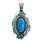 Carolyn Pollack RELIOS Flower Feather NAVAJO Blue Turquoise 925 Silver ...