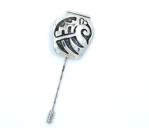 HOPI Native American BEAR CLAW Sterling Silver Coat Lapel Tie Stick Pin ...