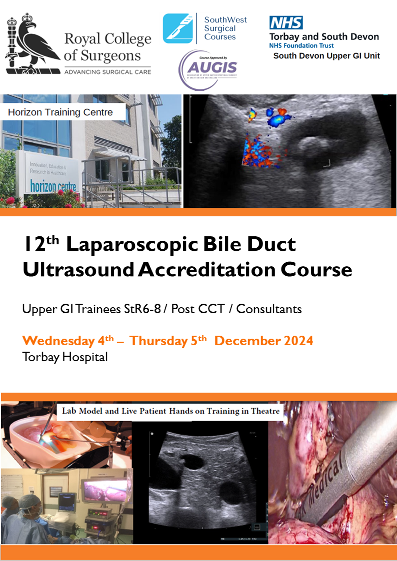 12th Laparoscopic Bile Duct Ultrasound Accreditation Course | SW ...